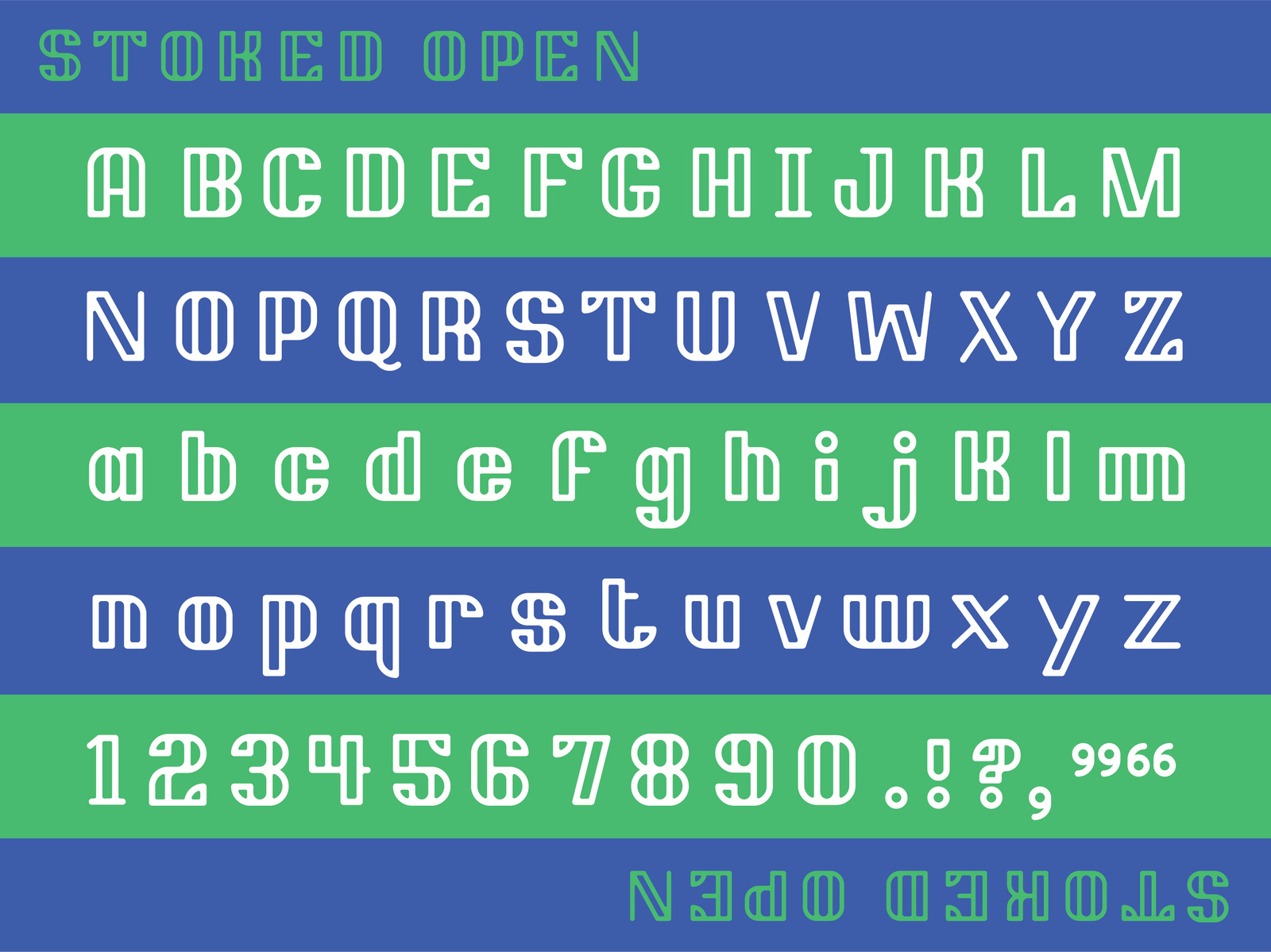 Stoked Open: A Typeface by Hannah Johnson on Dribbble