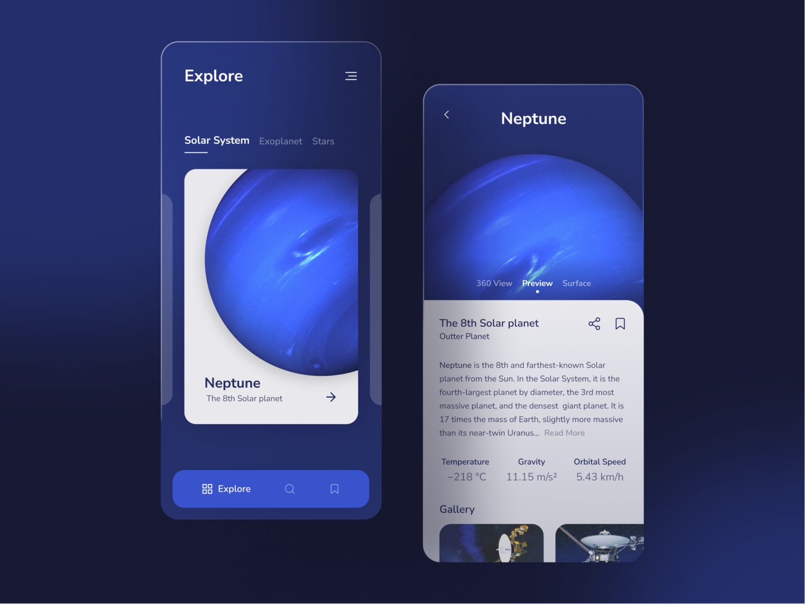 Space Mobile App by Rianda Syahputra on Dribbble