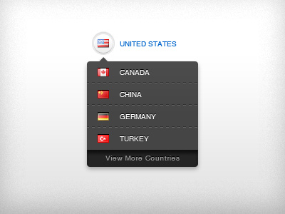 Country Selector by David Stinnette on Dribbble
