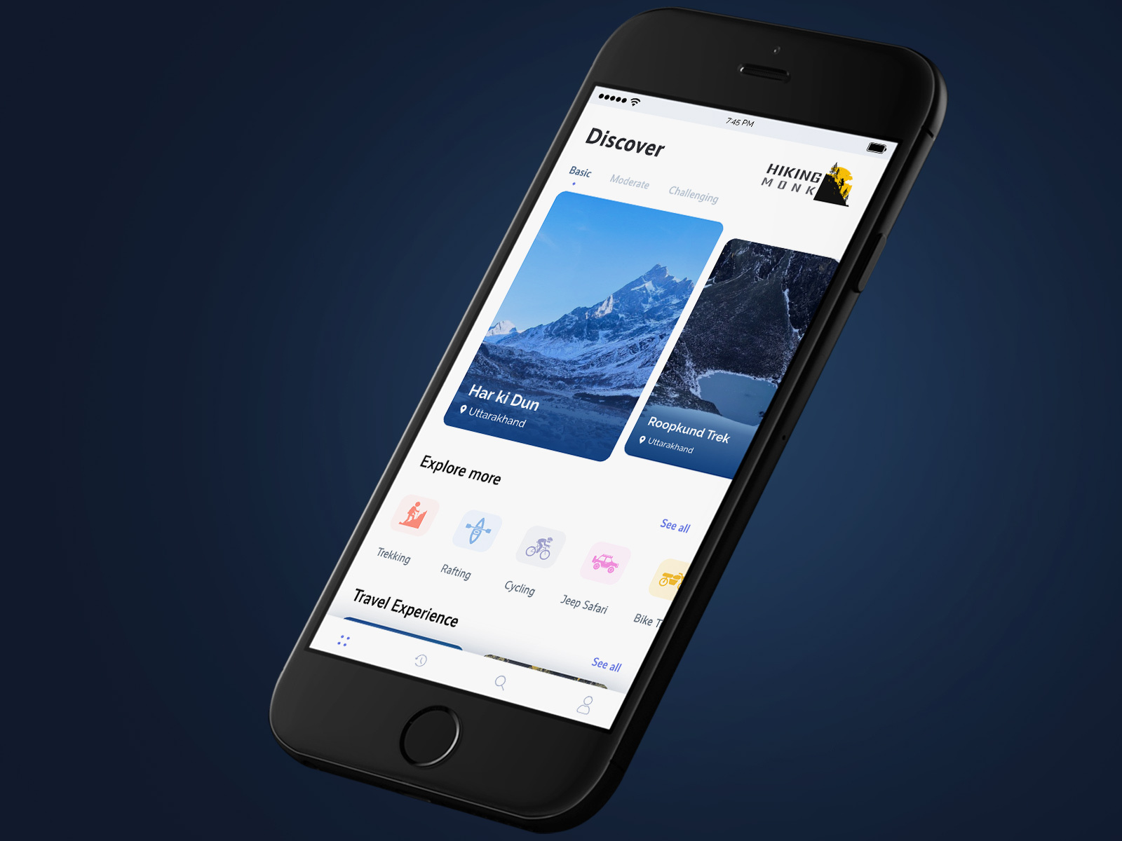 Hiking Monk APP WIP by Arun Vadher on Dribbble