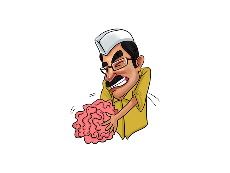 Arvind Kejriwal Cartoon Face