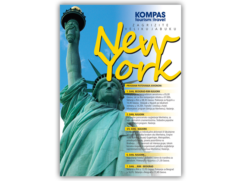 Front cover - New York - KOMPAS, travel... by Nebojša Reljin on Dribbble