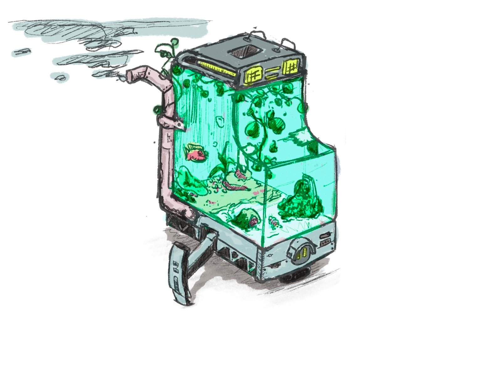 Mobile fish tank by Jared on Dribbble