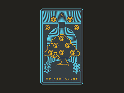 X of Pentacles by Tina Gong on Dribbble