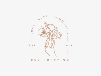 Red Poppy Co / Custom Logo Design, Re-branding by Sarah | Kern & Ink ...