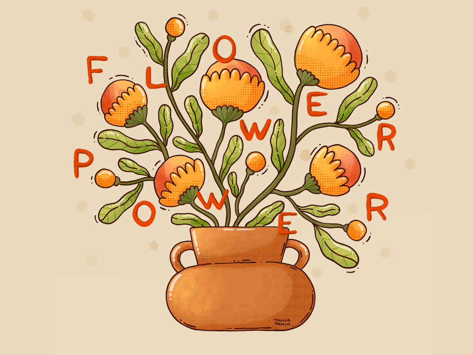 Flower Power by Tania Tania on Dribbble