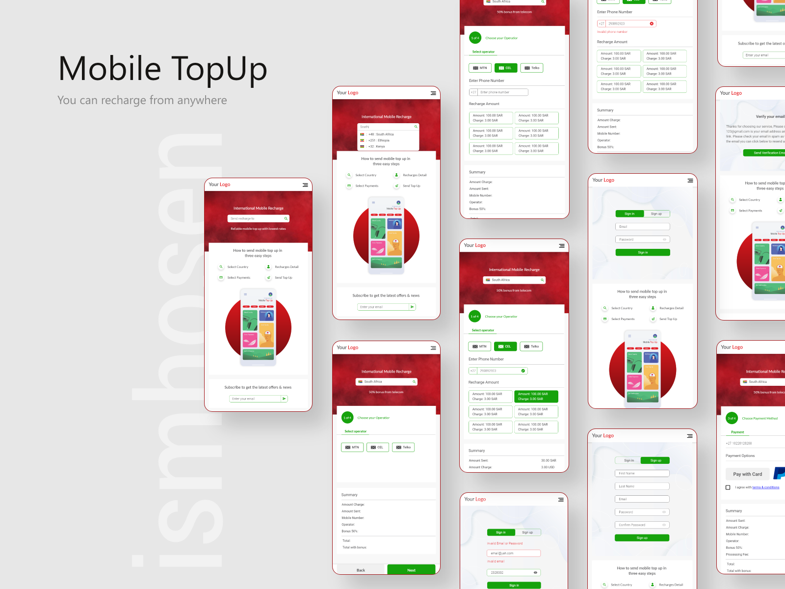 Mobile TopUp by Ismail Hosen on Dribbble