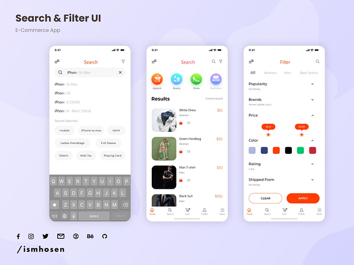 Filter UI designs, themes, templates and downloadable graphic elements ...
