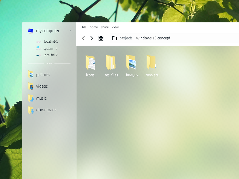 File Explorer - Windows 10 Concept by Mohamed Yahia on Dribbble