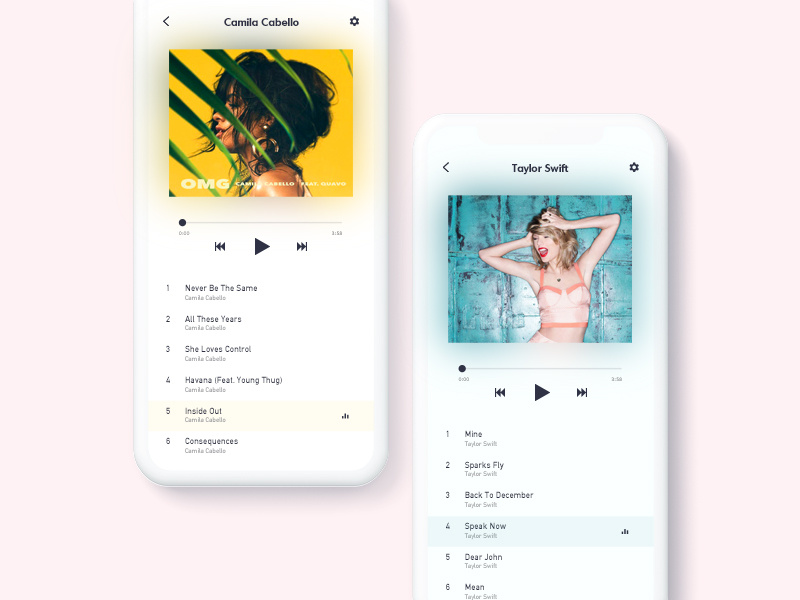 Daily UI challenge #009 - Music Player by HJ on Dribbble