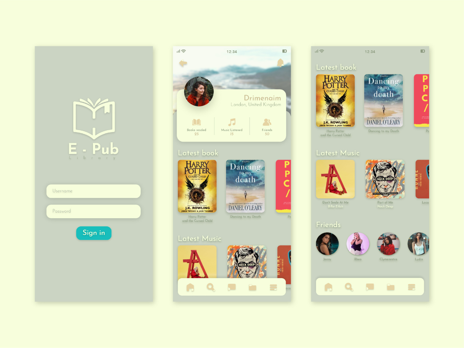 Daily UI #6 - Profile Page by Bimo on Dribbble