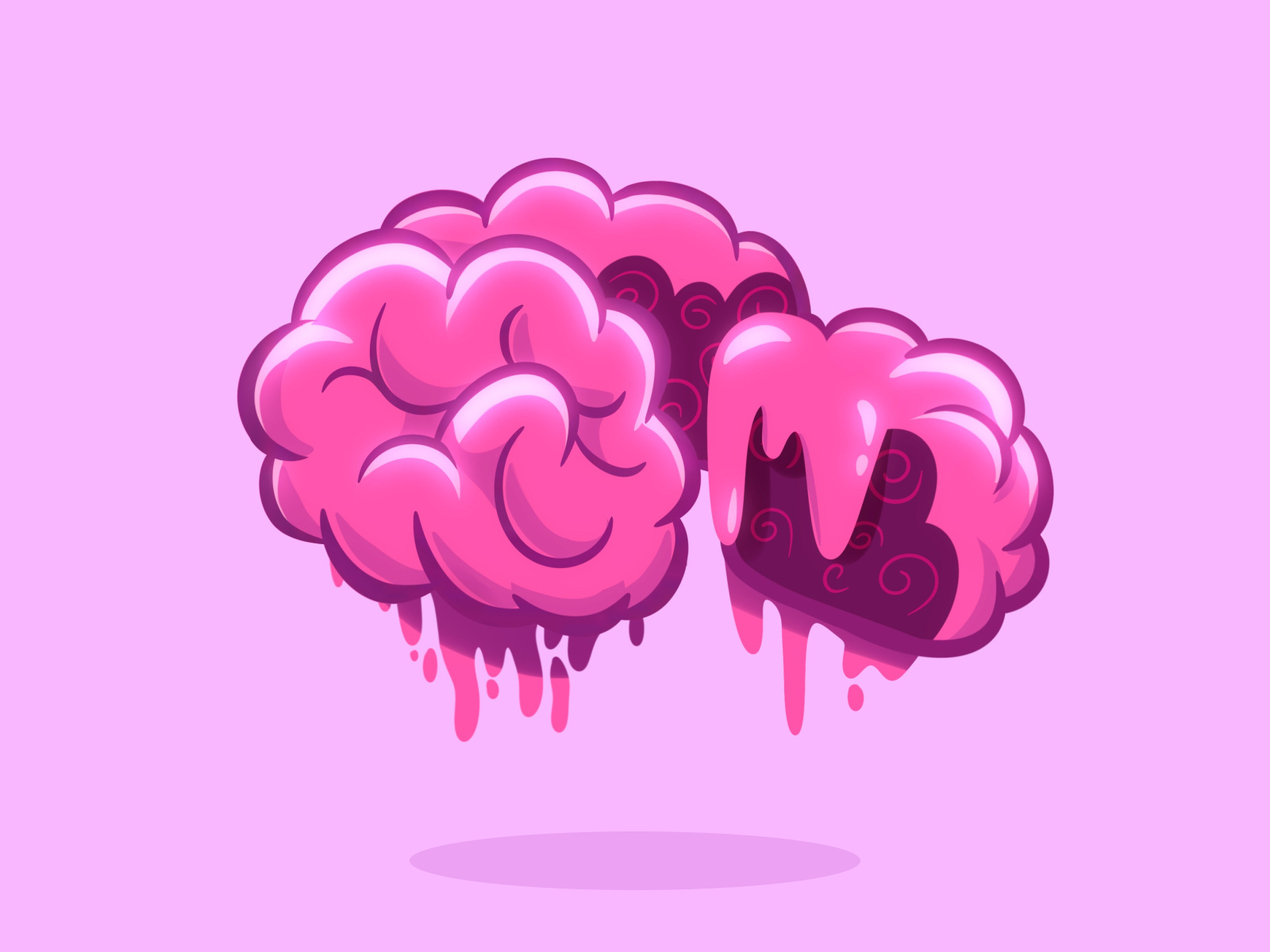 Brain cake by Nikolai Velichko on Dribbble