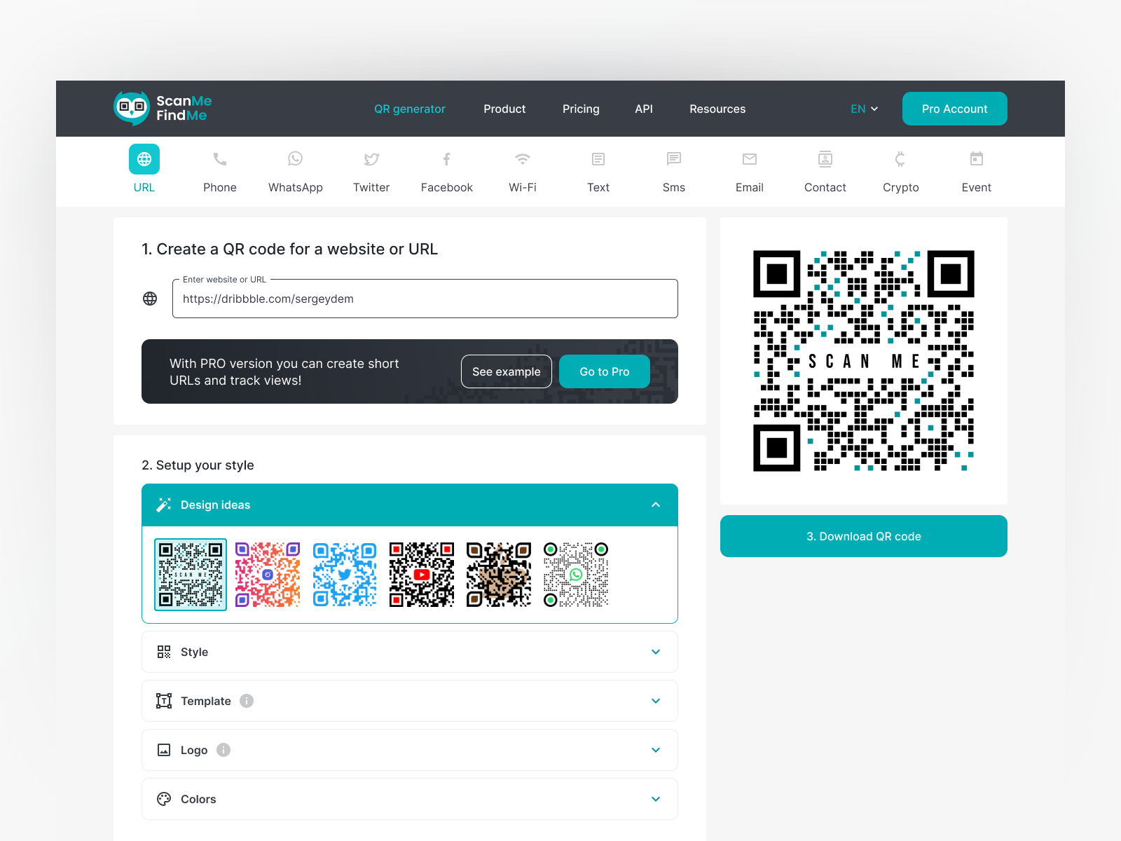 QR code. Online generation by Demianenko Serhii on Dribbble