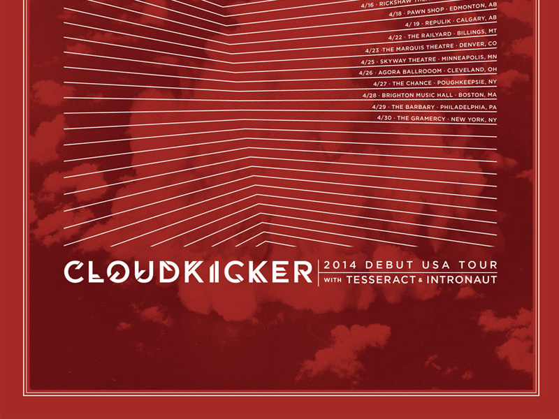 Cloudkicker Tour Poster by Charlie Wagers on Dribbble