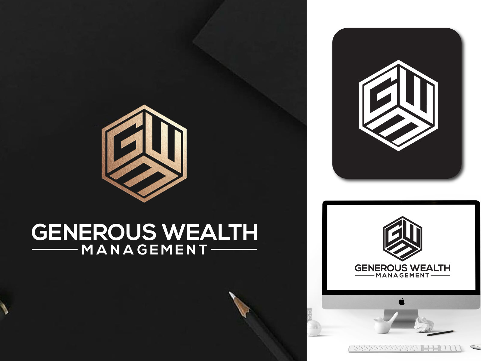 GWM Monogram | Logo & Brand Identity by Akas Hossain on Dribbble