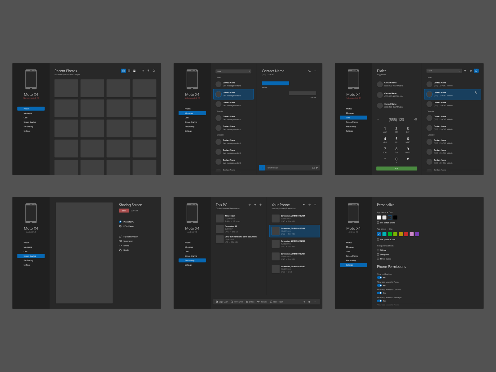 Your Phone App (Redesign) by Andrew on Dribbble