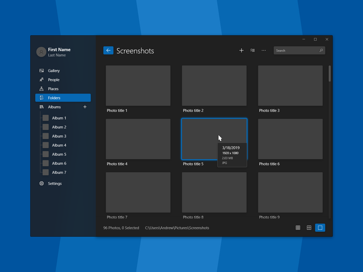 Another Photo App by Andrew on Dribbble