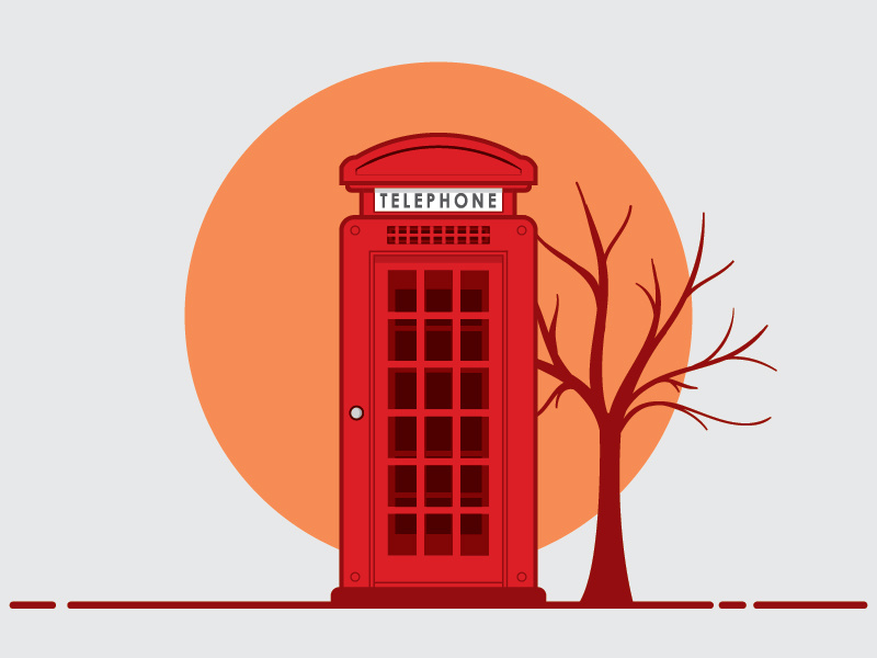 Red Telephone Box by Naldo Adrian on Dribbble