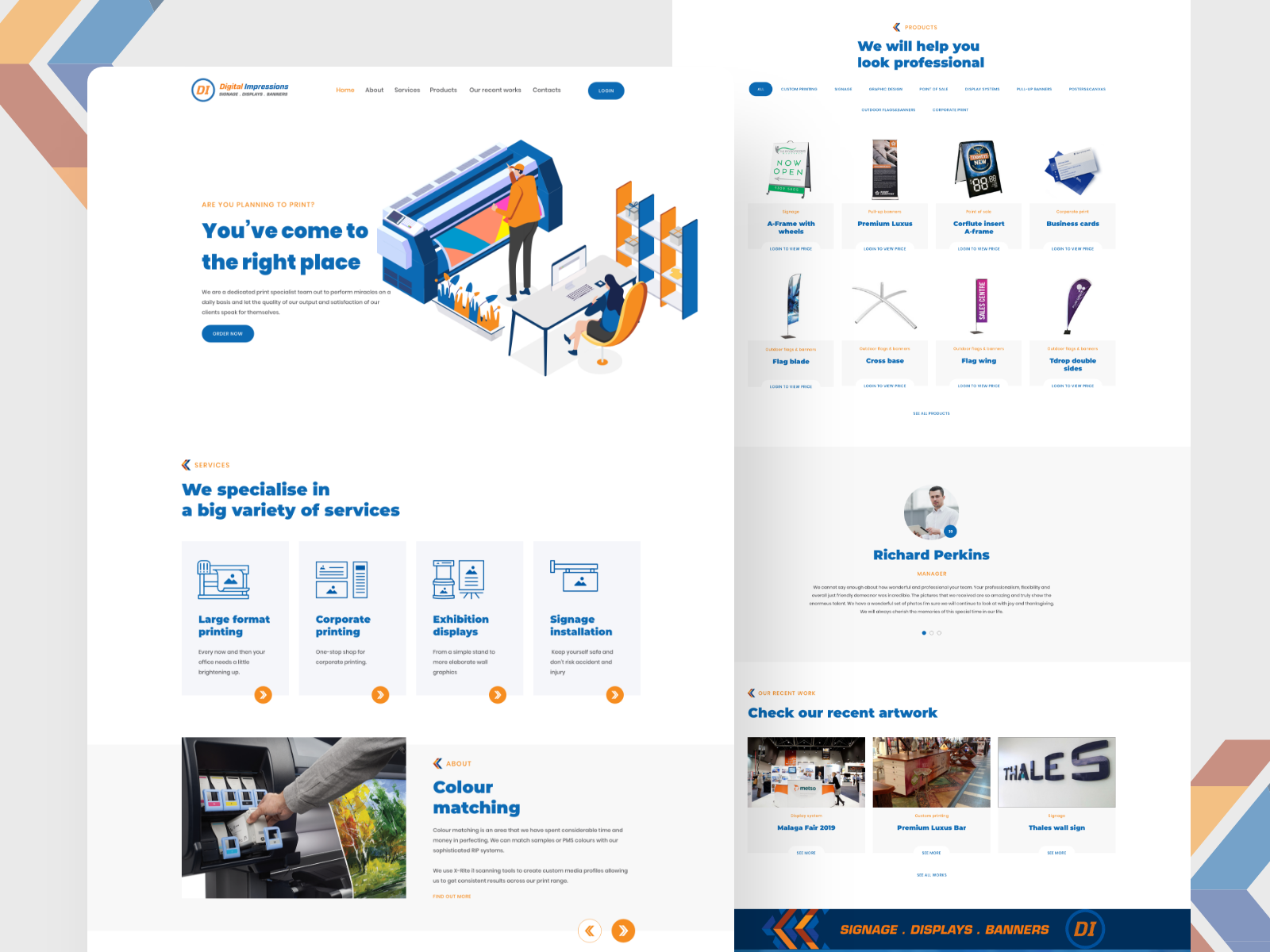 Printing Shop / Homepage by Semir Jaganjac on Dribbble