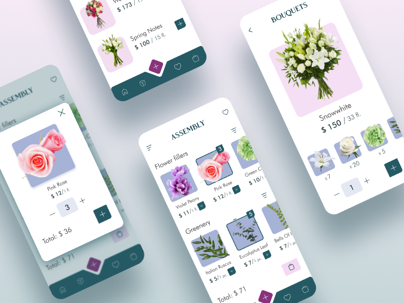Flower buying Mobile App by Yuliia Koval on Dribbble