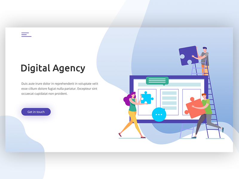 Digital Agency Header by Koyes Ahmed on Dribbble