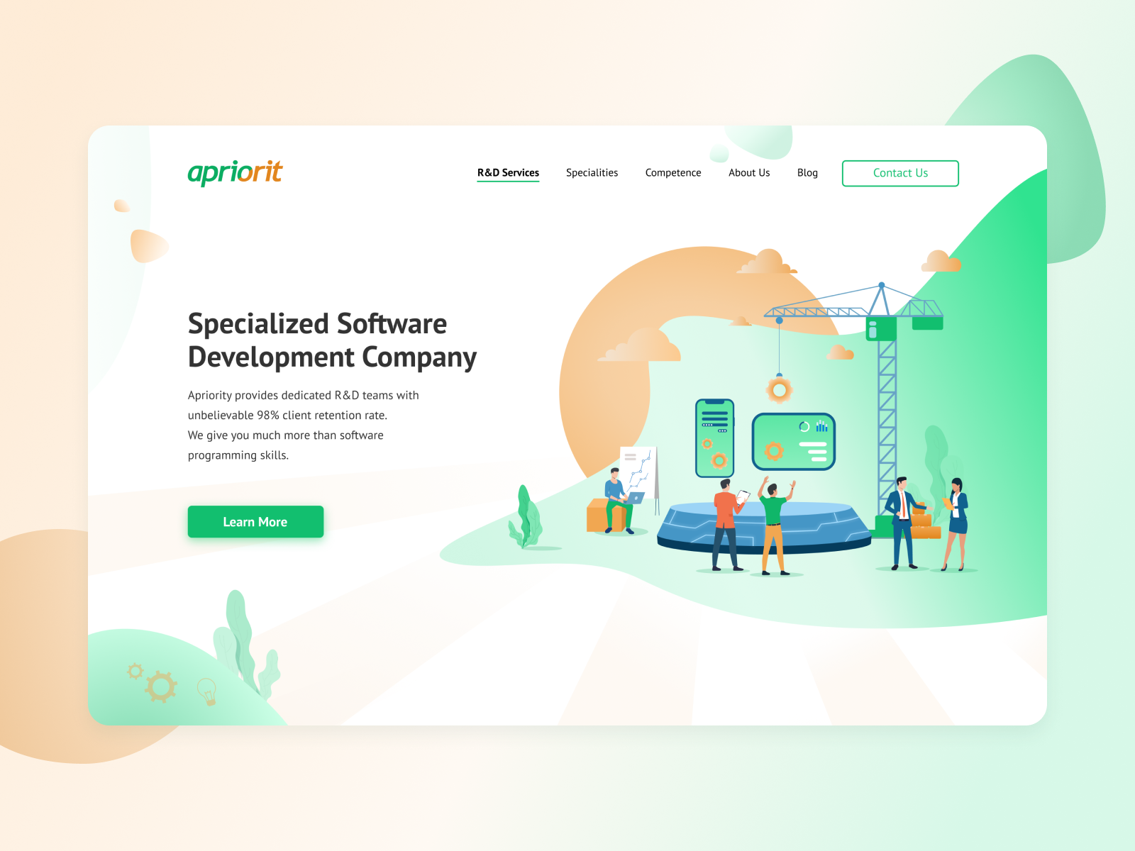 Apriorit Redesign - Software Development Company by Serghiic on Dribbble