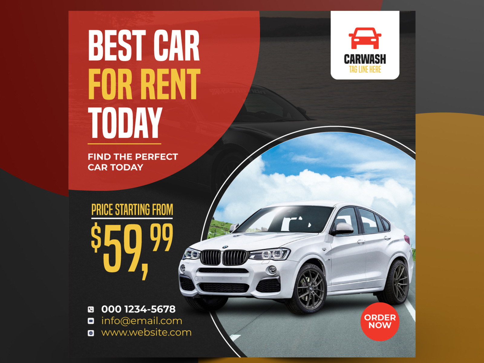 Car Wash Social Media Post by Bapi Debnath on Dribbble