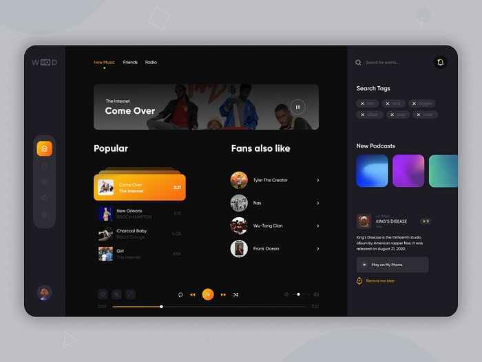 Music Dashboard by Afterglow on Dribbble