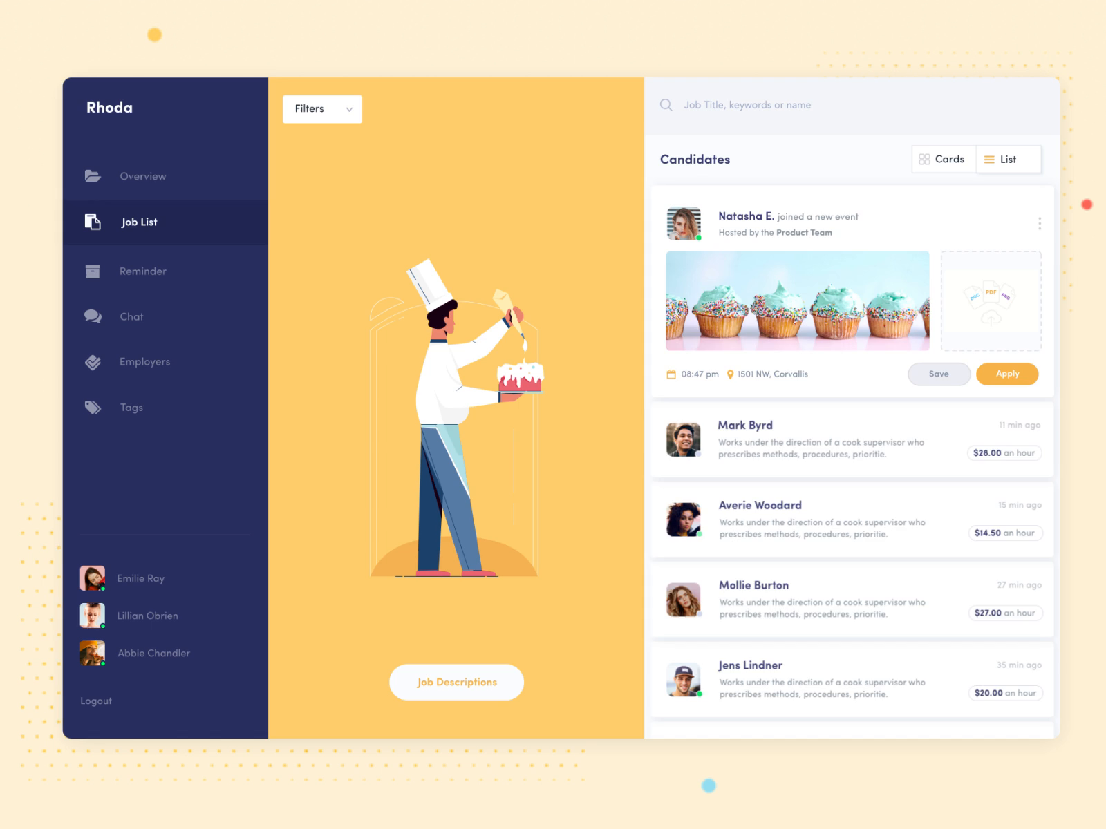 Job Search Dashboard by Afterglow on Dribbble