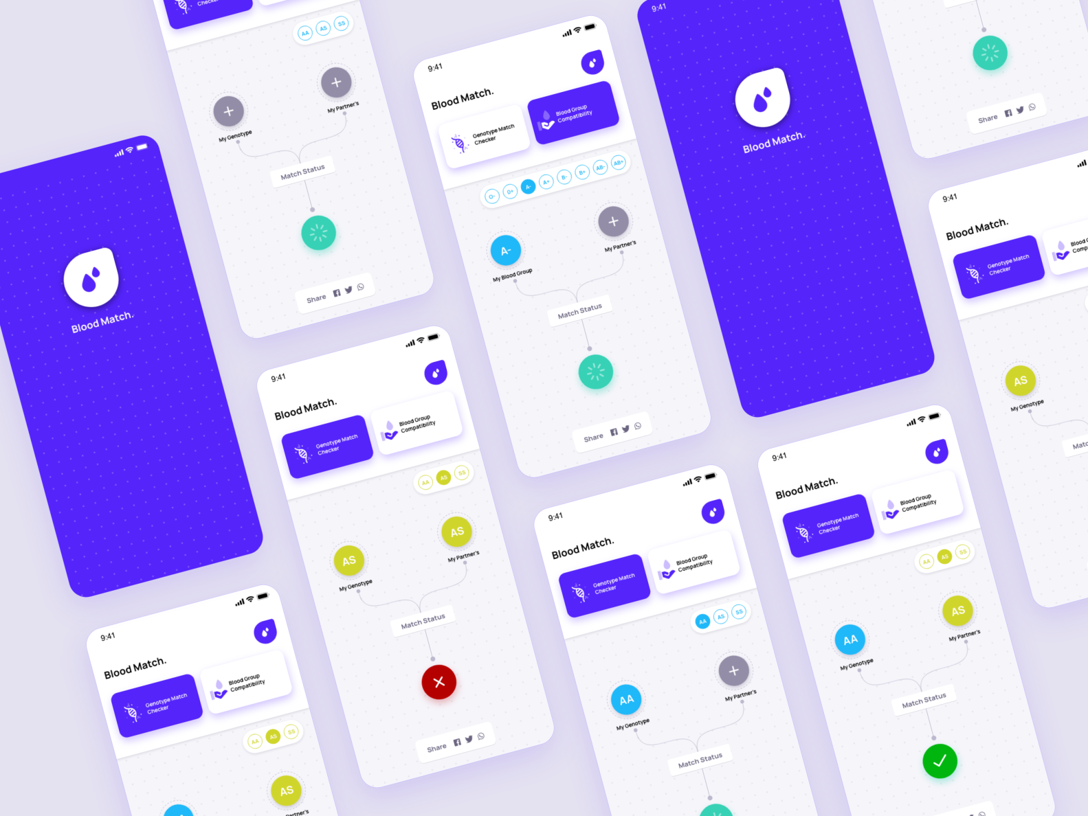 Blood Genotype Match App by Tha UI Guy™ on Dribbble