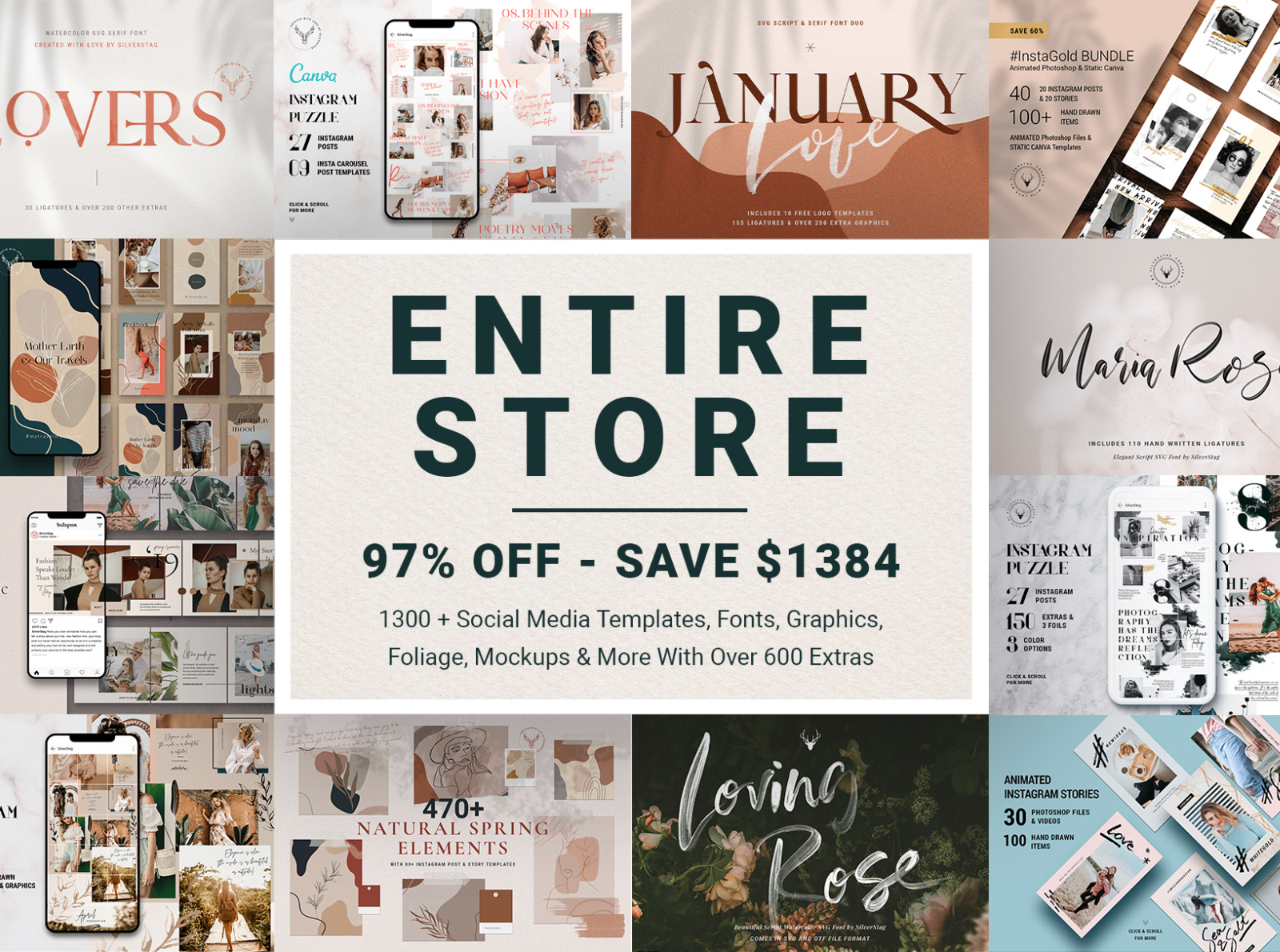 Entire Store Bundle - Limited Time by Silver Stag Type Foundry on Dribbble