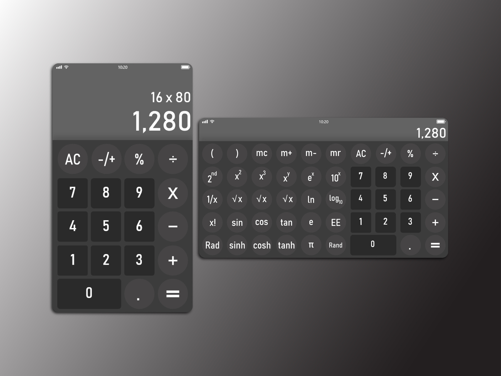 Calculator Mobile App UI by Muhammad Adel on Dribbble