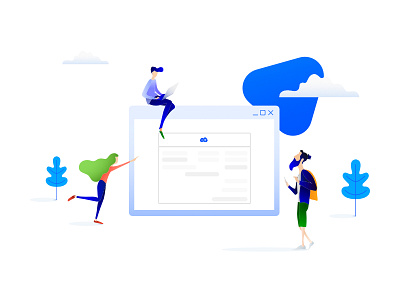 App illustration by Industi on Dribbble