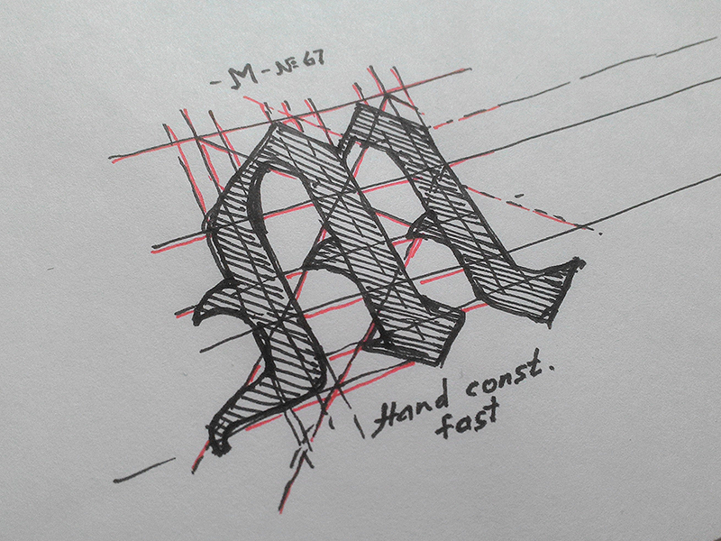 Gothic M by Ernest Grenad on Dribbble