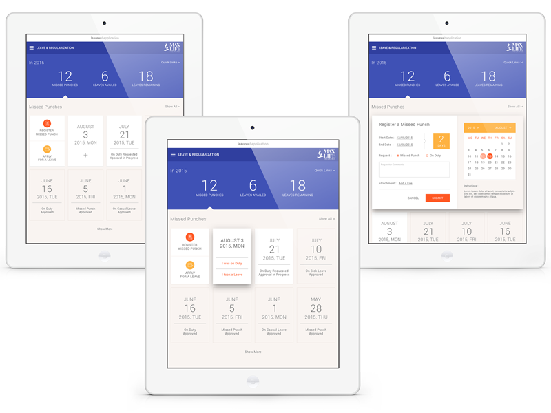 Leave App by Sourav Sarkar on Dribbble