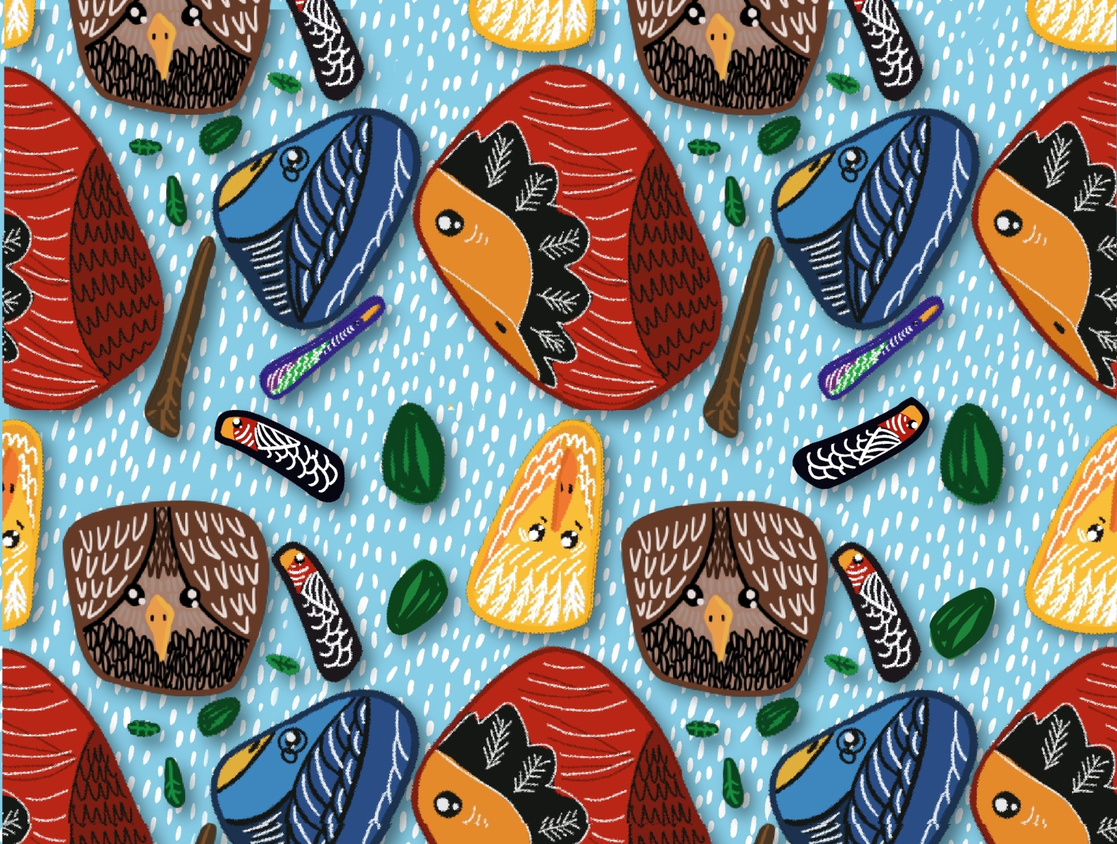 Shape shifter birds by Tracy Dawn Brewer on Dribbble