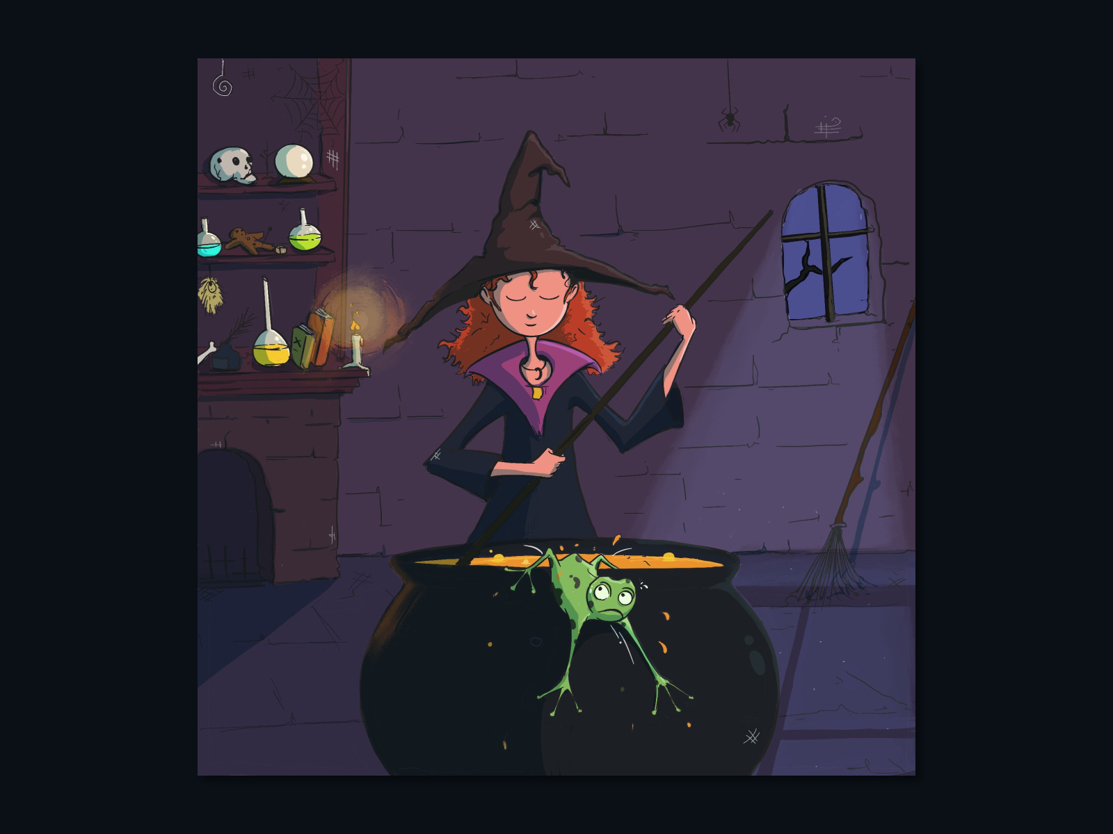 The witch and the frog by Vikas Yadav on Dribbble