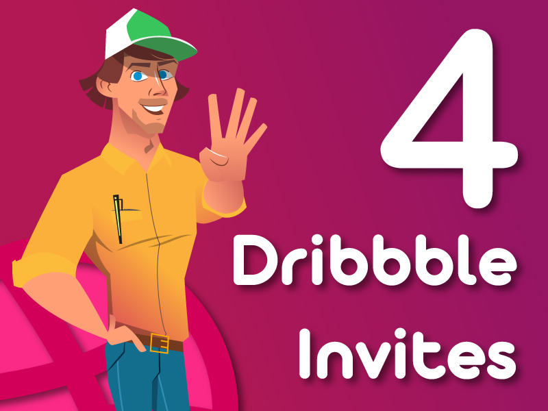 4 invitations by Igor Ianchenko on Dribbble
