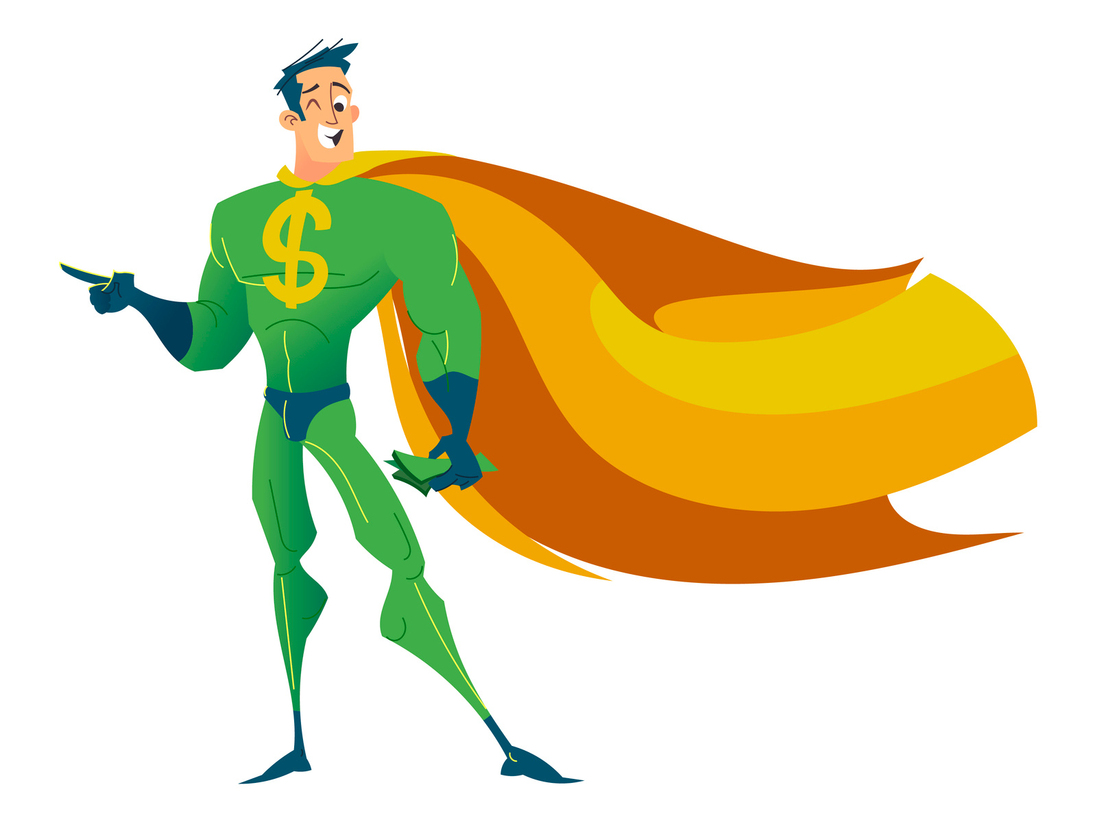 MoneyHero Vector Cartoon Character by Igor Ianchenko on Dribbble