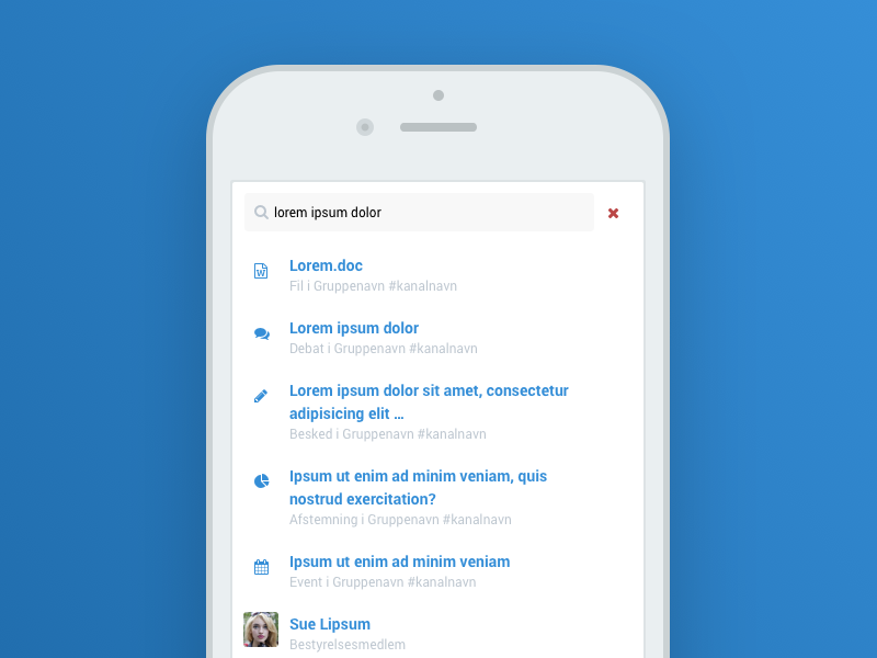 Social Platform - navigation - search by Jens Nielsen on Dribbble