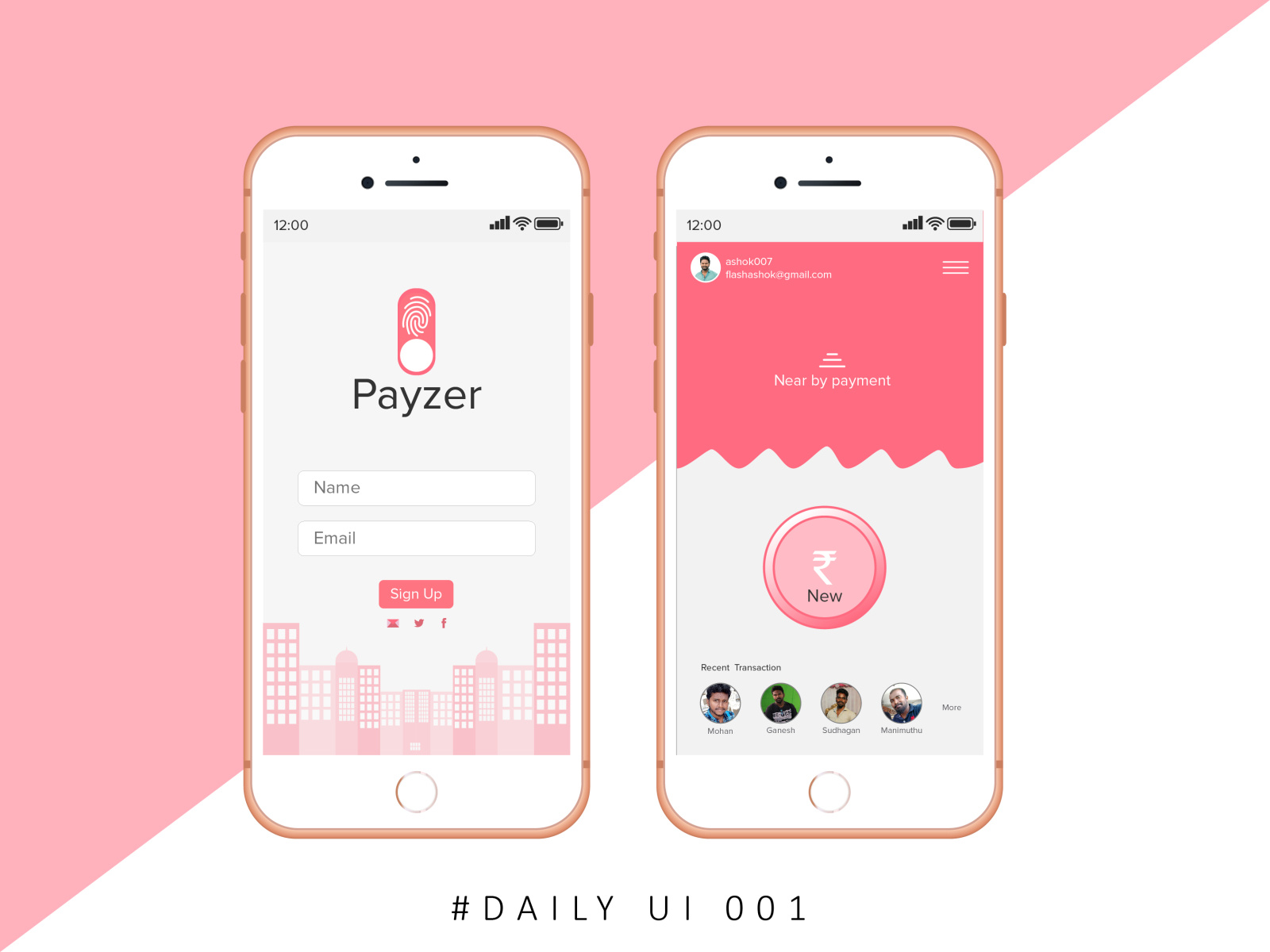 Payzer Signup page by Ashok on Dribbble