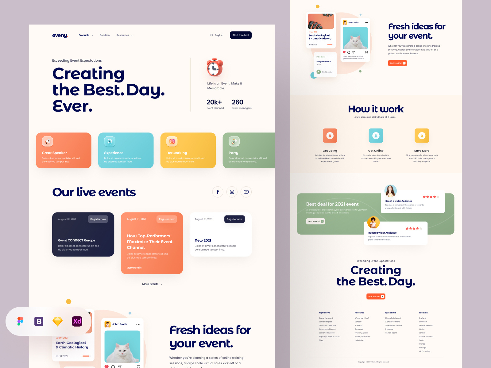 eveny Event Landing Page by Mehedi Titas on Dribbble