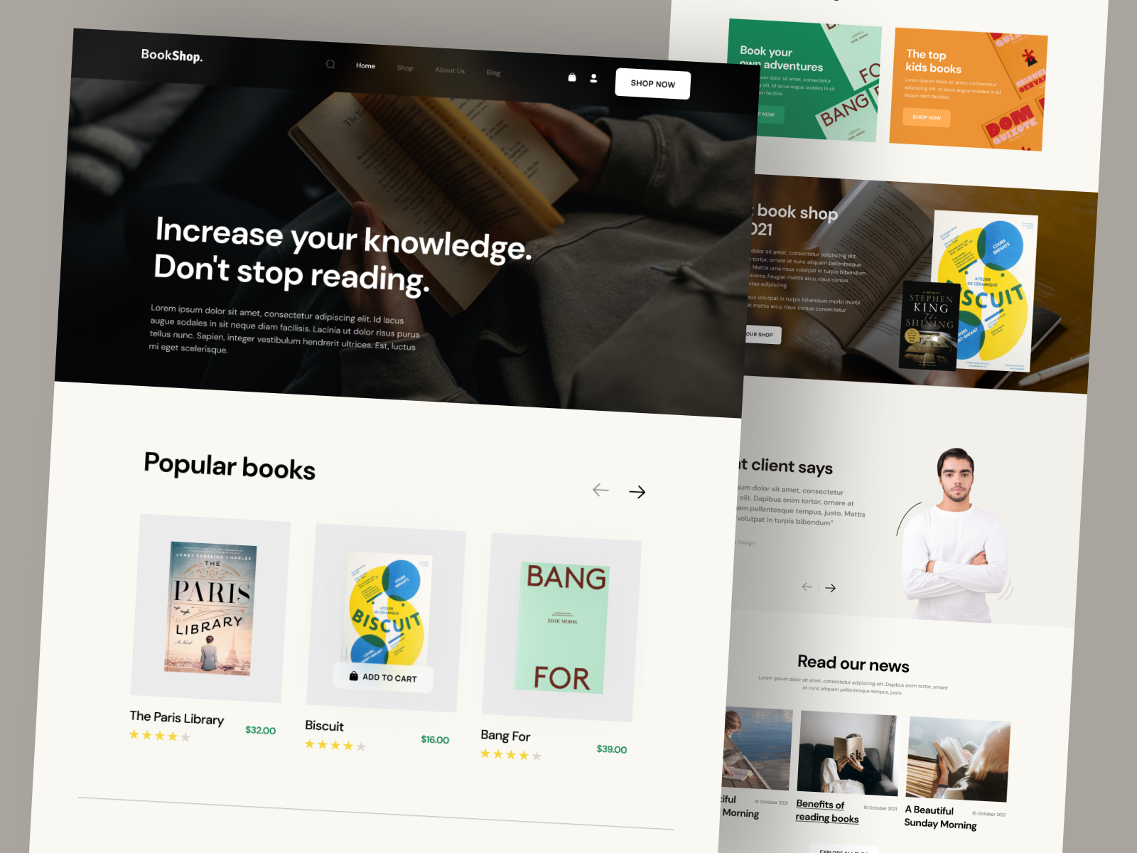 Bookshop Web Landing Page by Mehedi Titas for UIHUT - UI UX Design ...