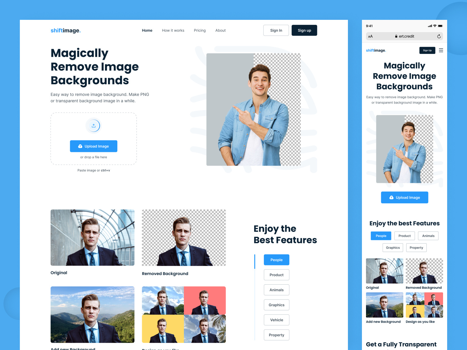 Image Retouching Website Design by Mehedi Titas for UIHUT - UI UX ...