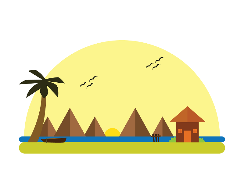 Sunrise scenery by Rahul R on Dribbble