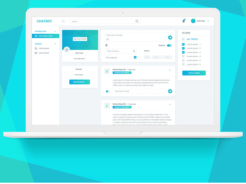 Chatbot Dashboard by Raghavendar Jukalkar on Dribbble