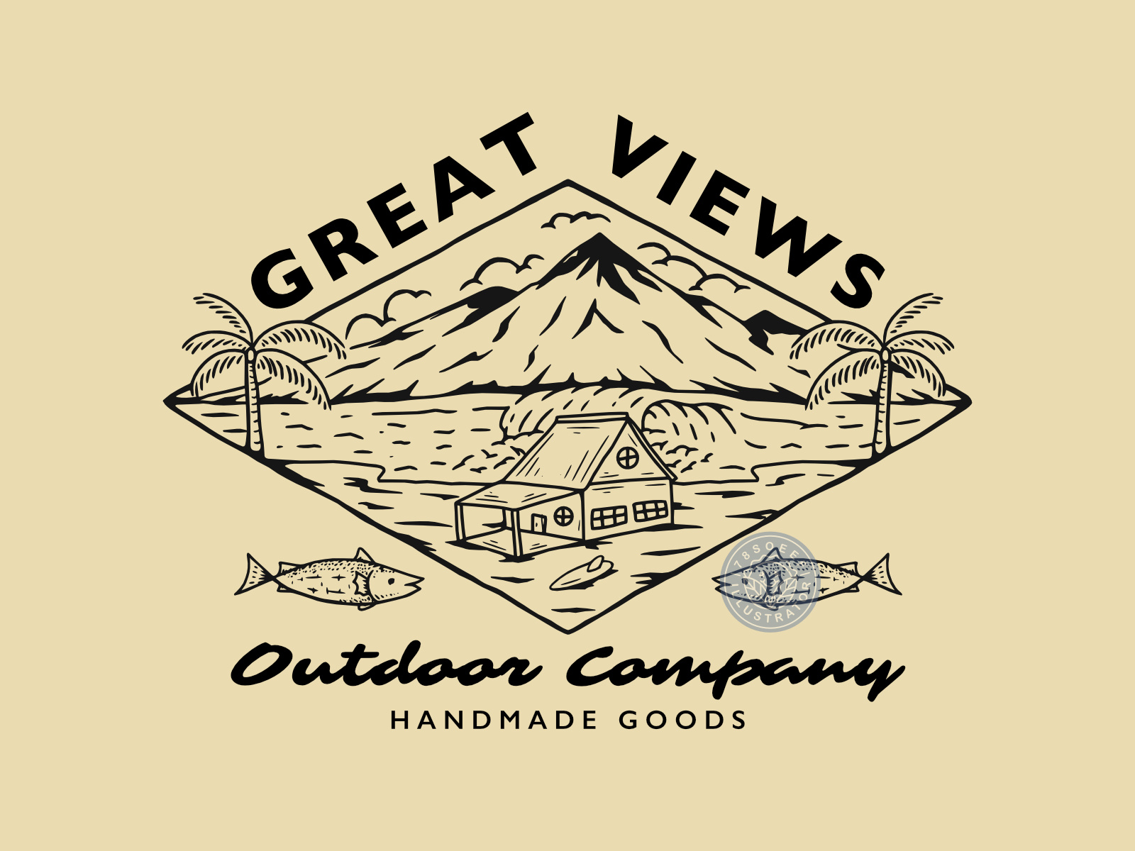 Great views badge design Illustration by Yusuf Prayogo on Dribbble