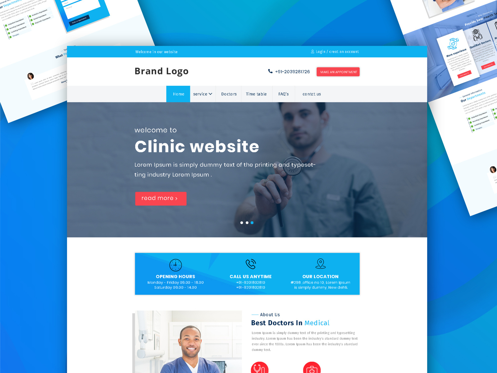 Medical center, clinic, hospital. by azeem on Dribbble