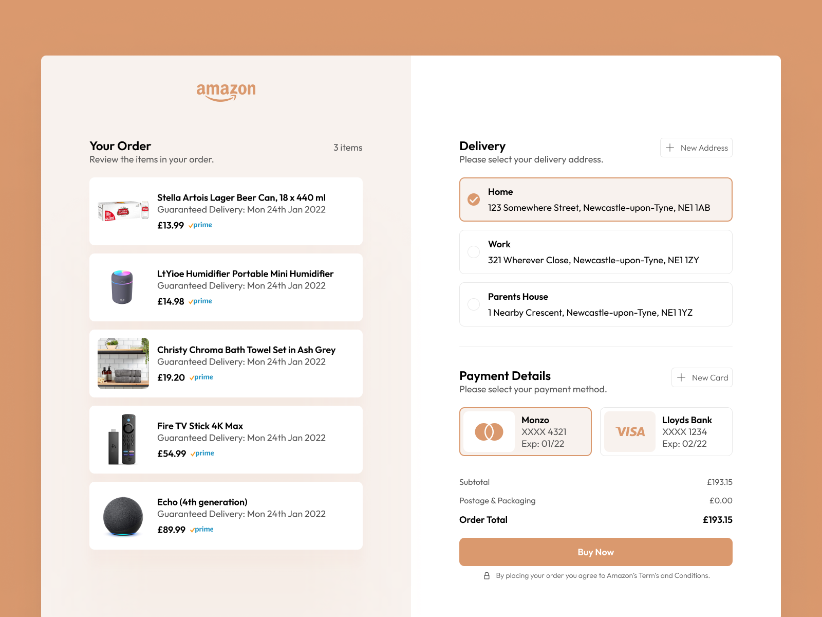 Amazon: Credit Card Checkout (1-click checkout) by Tyler Hammond on ...