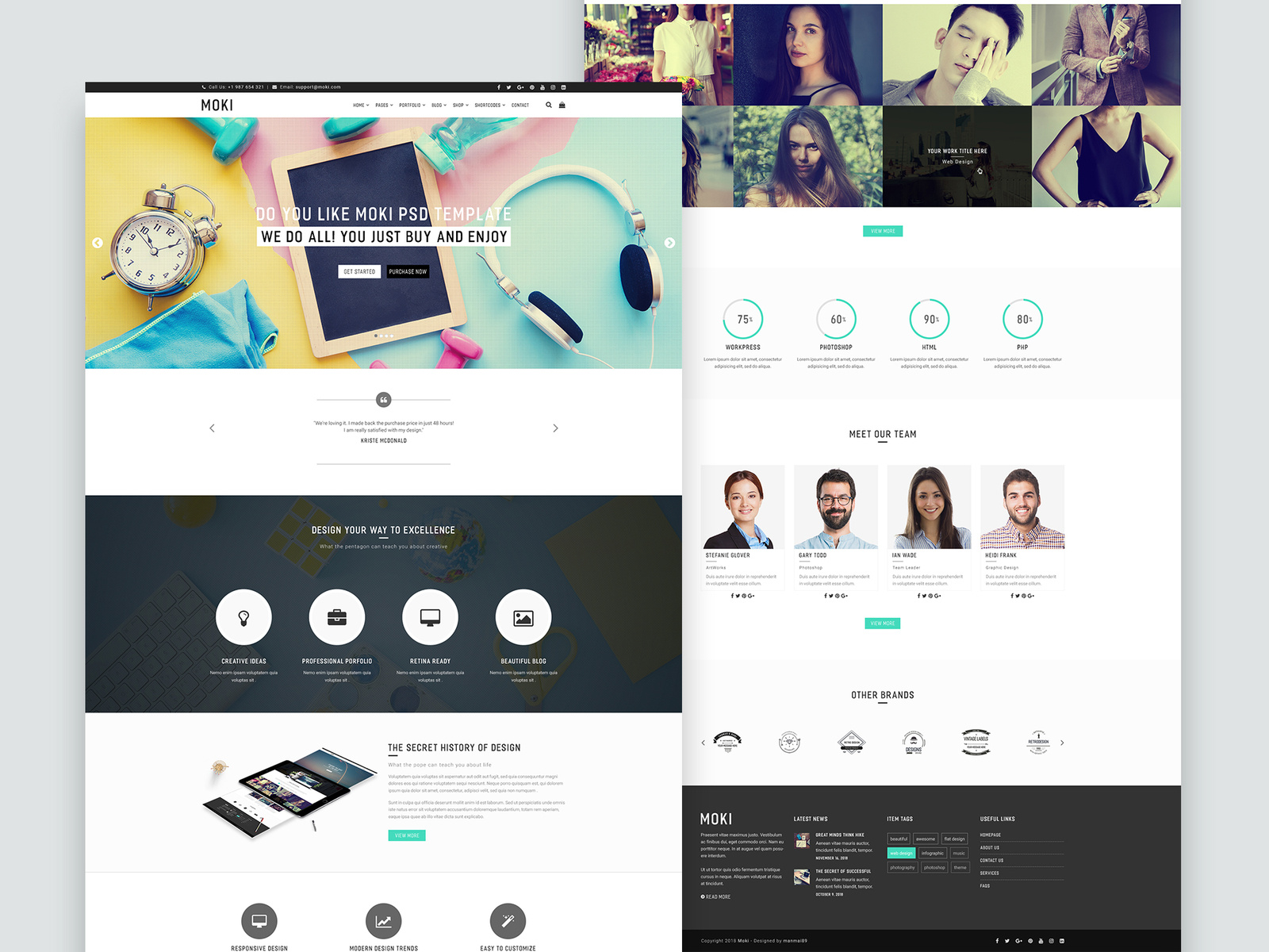 Moki - Multipurpose PSD Template by Mai Xuan Man on Dribbble